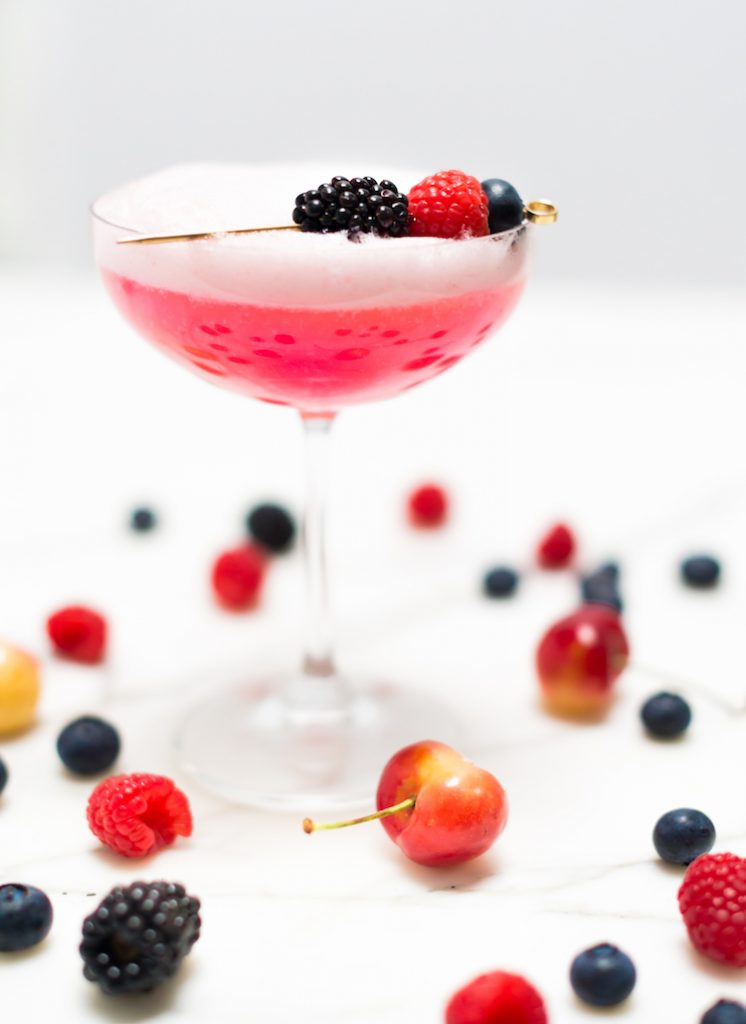 Cherry Berry Sparkler Cocktail - Craft and Cocktails