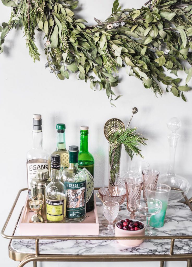 Holiday Bar Cart - Craft and Cocktails
