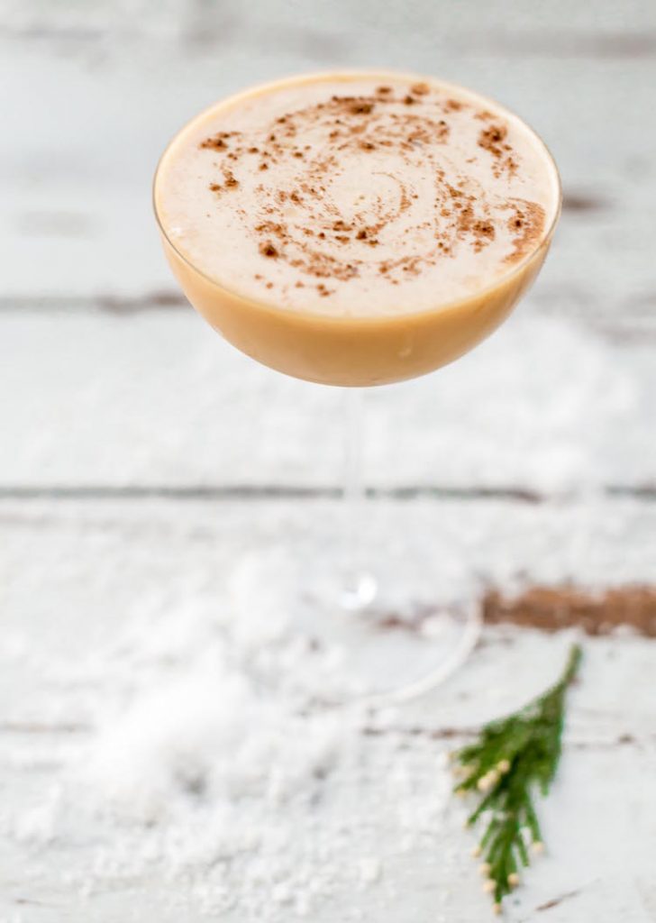 Winter Persimmon Butter Rum Flip
